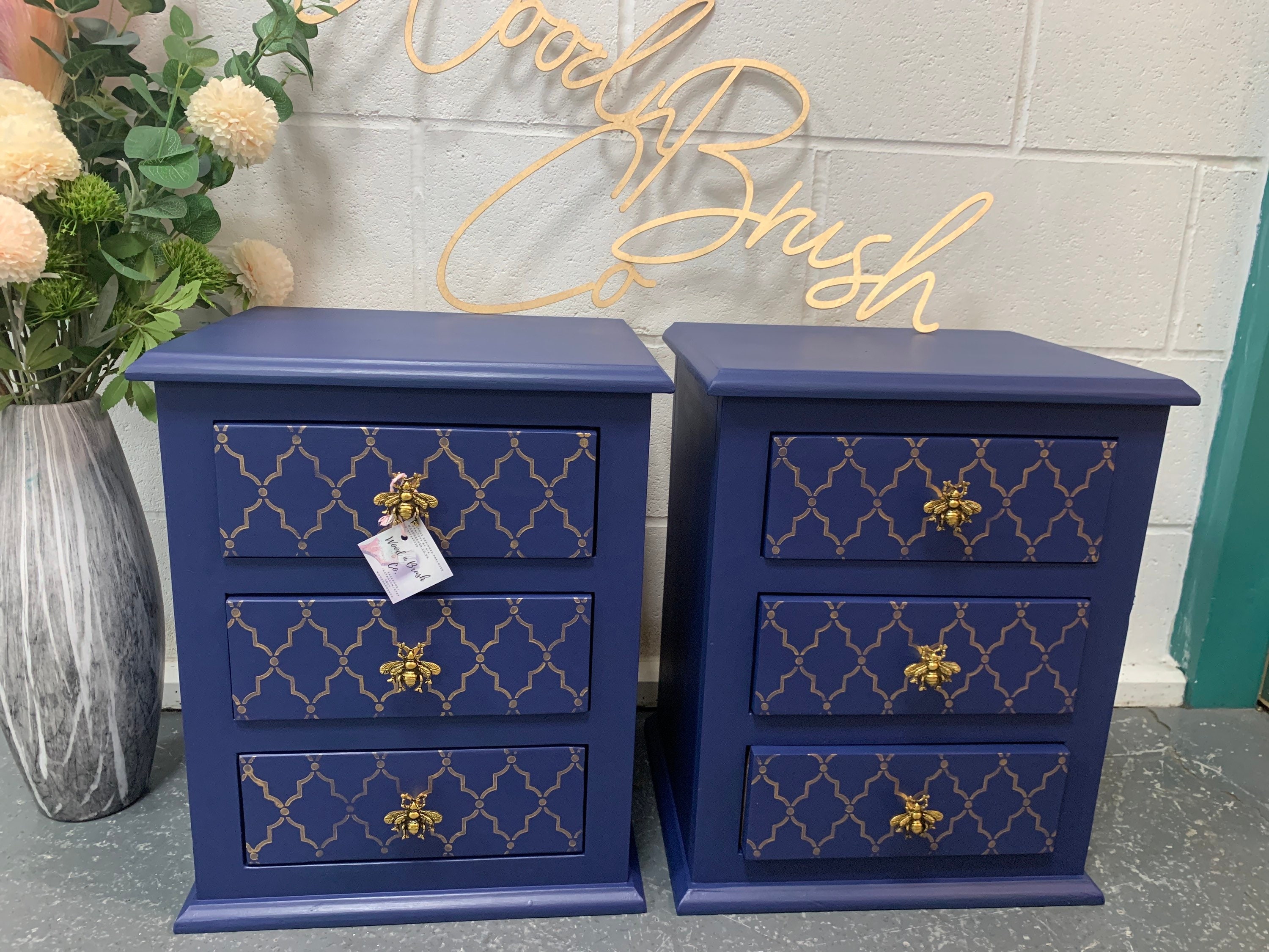 Moroccan Painted Bedside Tables | Etsy