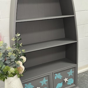 Painted Boat Bookcase Seaside Beach Rustic Driftwood - Etsy UK