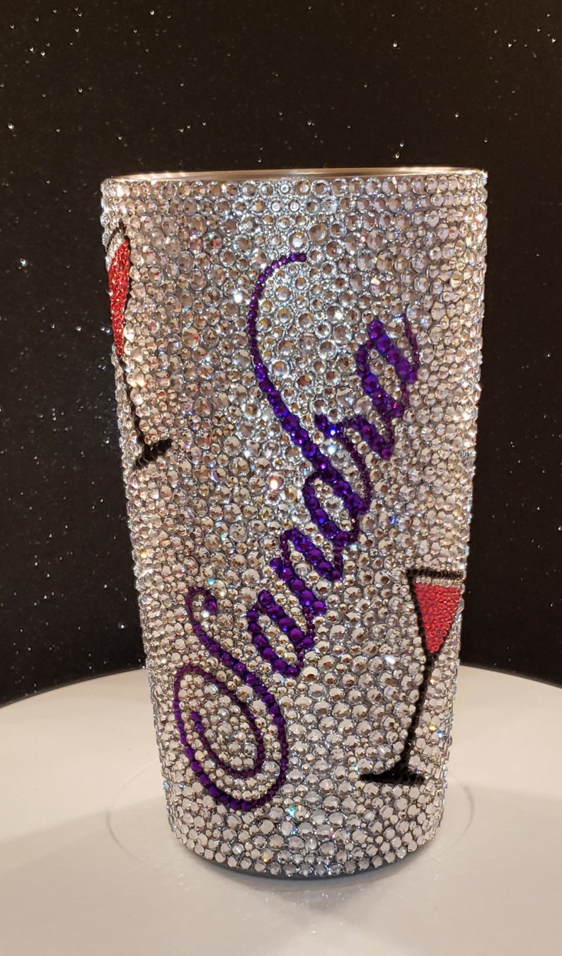 20oz Custom Bling Crystallized Tumbler - Etsy