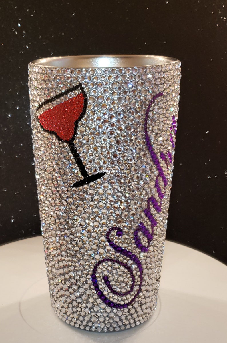 20oz Custom Bling Crystallized Tumbler | Etsy
