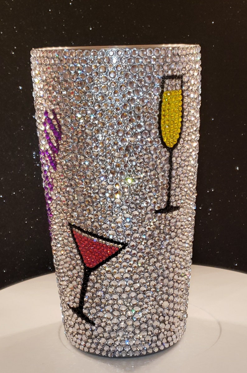 20oz Custom Bling Crystallized Tumbler - Etsy