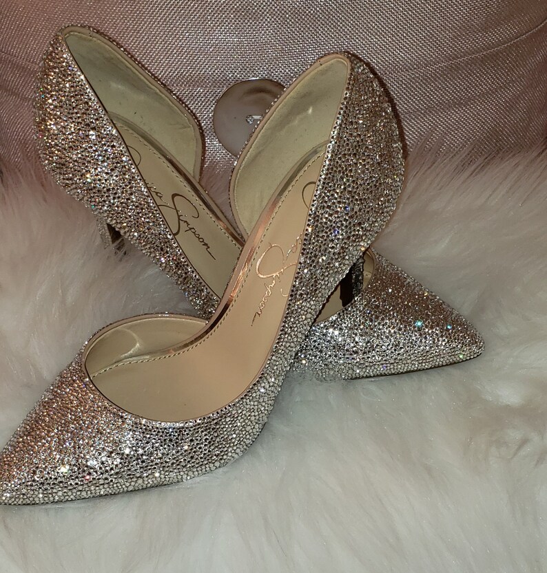 Custom Crystal Wedding Heels- Rhinestone Wedding Shoes - Bridal Wedding ...