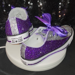 Custom Bling Purple and Bling Converse - Etsy