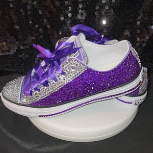 Custom Bling Purple and Bling Converse - Etsy