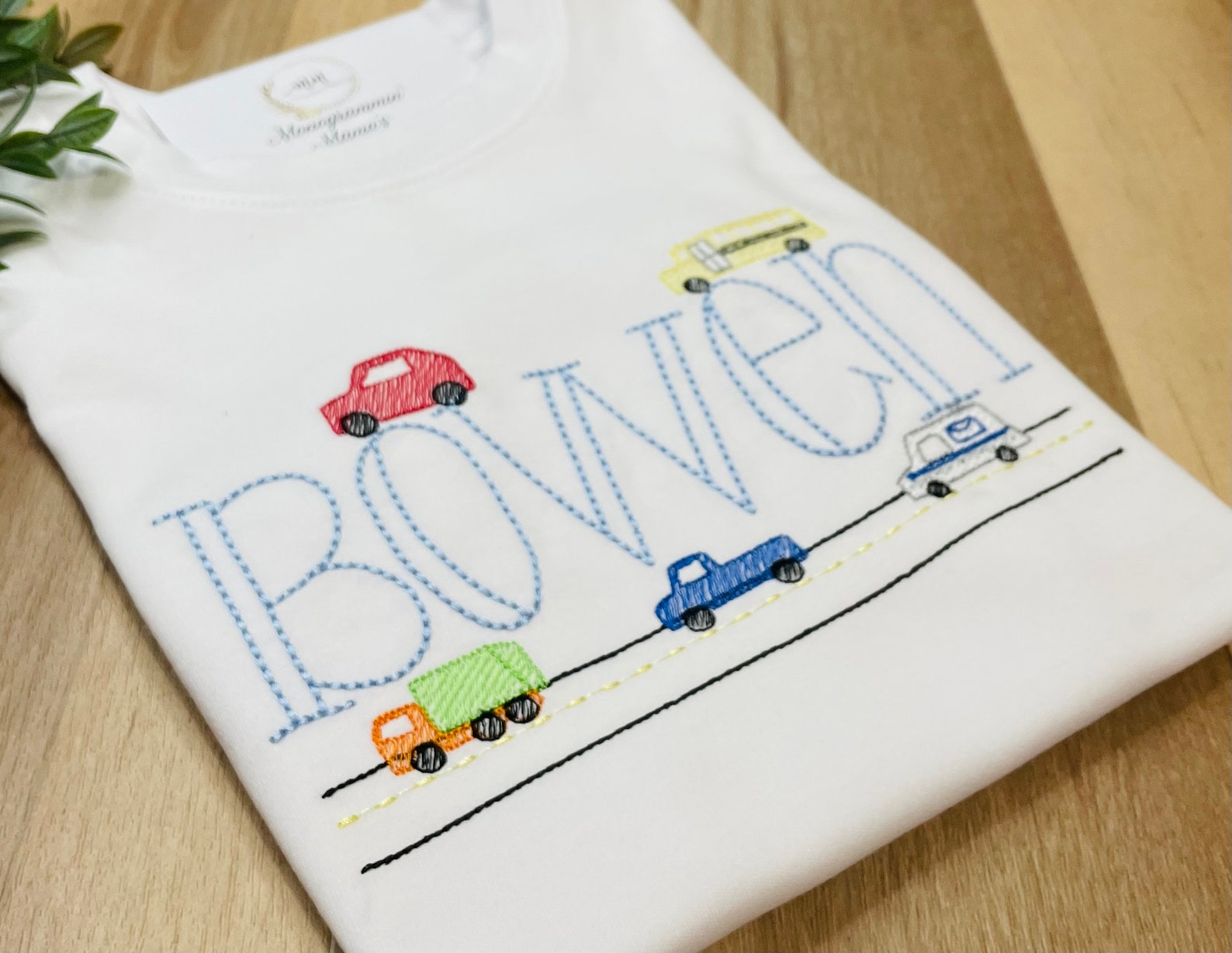 Transportation Monogram Boys Shirt, City Vehicle Personalized Shirt ...