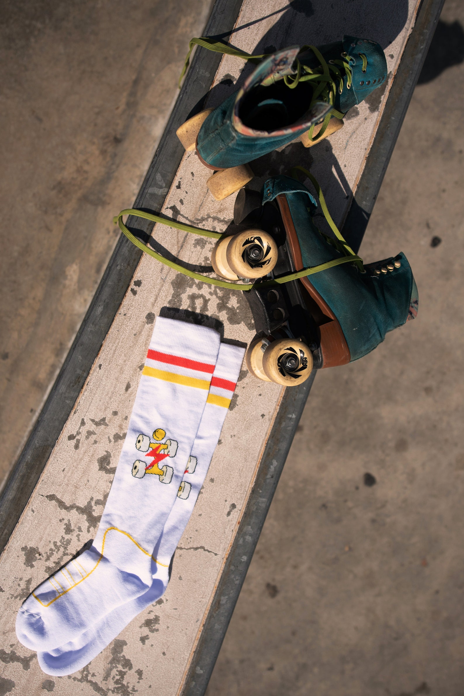 Roller Skate Socks, Quad Skate Socks, White Roller Skates Socks With ...
