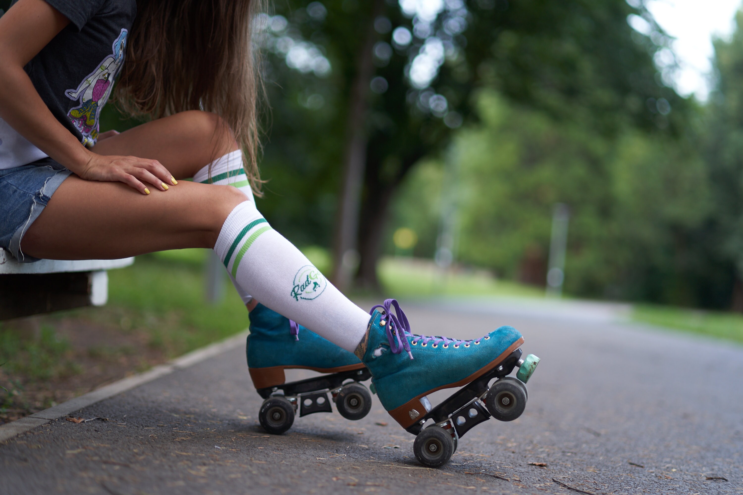 Roller Skate Socks Knee High Socks Skate Socks Stripe - Etsy Ireland