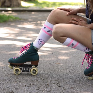 Socks for Roller Skating, 70s Style Socks, Knee High Socks, Roller ...