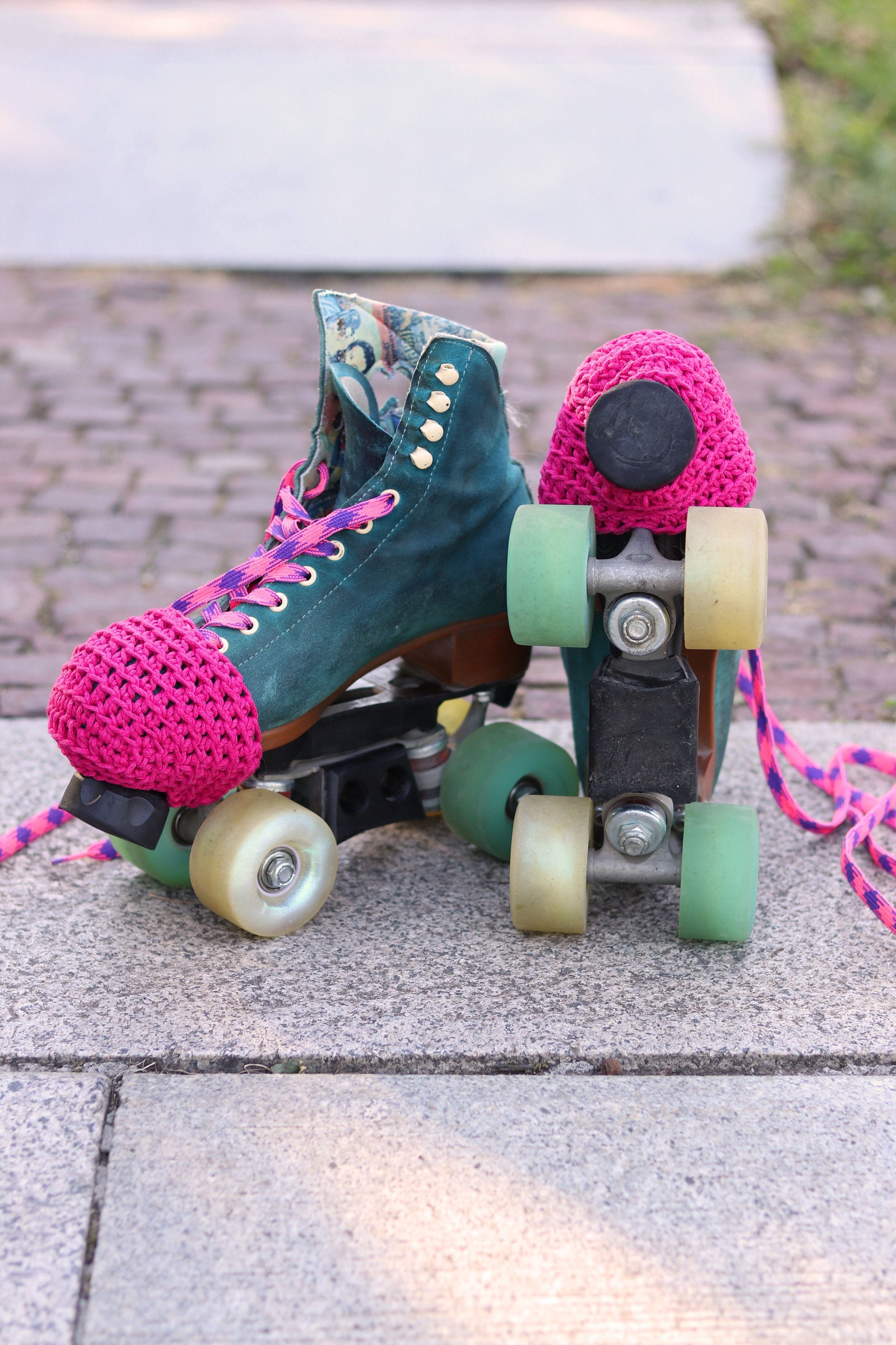 Roller Skate Toe Caps, Toe Guards, Roller Skate Toe Covers, Fuchsia Toe ...