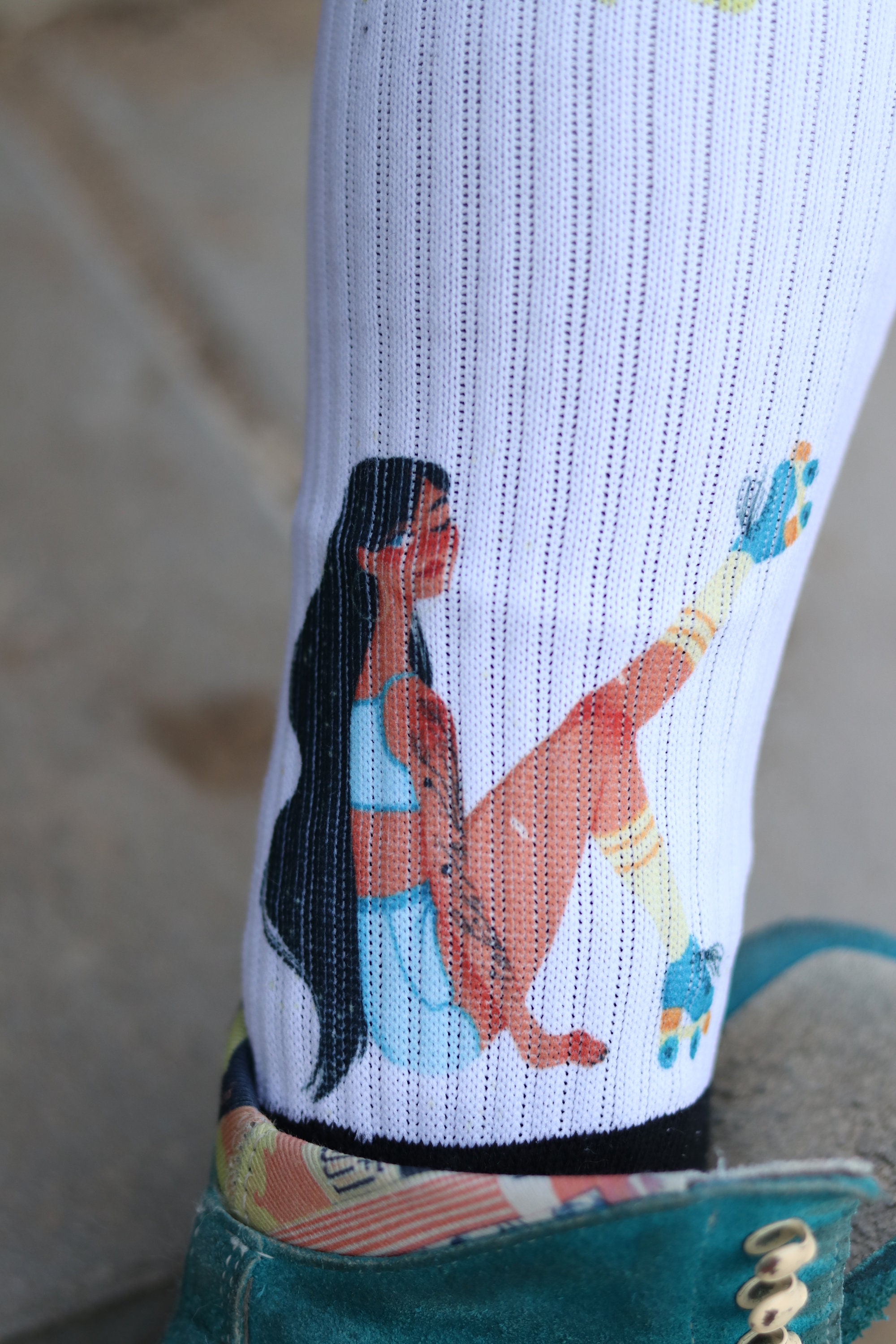 Roller Skate Socks, Pocahontas on Skates, Gift for Skater, Roller ...