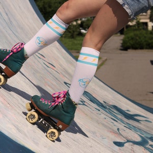 Roller Skate Knee Socks, Roller Skate Accessories, Knee High Socks ...