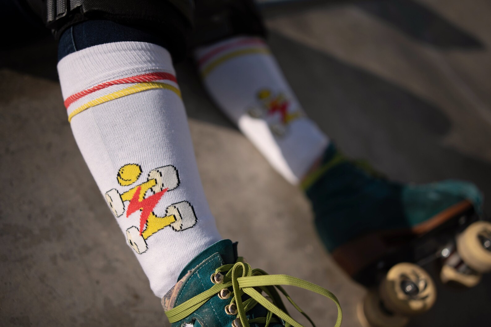 Roller Skate Socks, Quad Skate Socks, White Roller Skates Socks With ...
