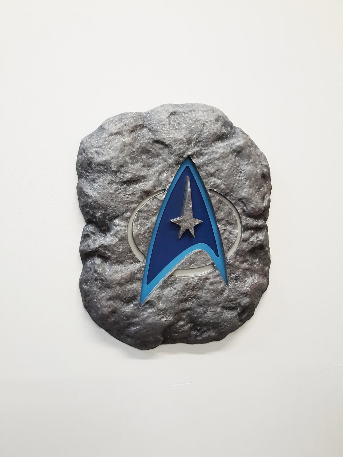 Star Trek Inspired Star Fleet Symbol Hanging Wall Stone is Fan - Etsy ...