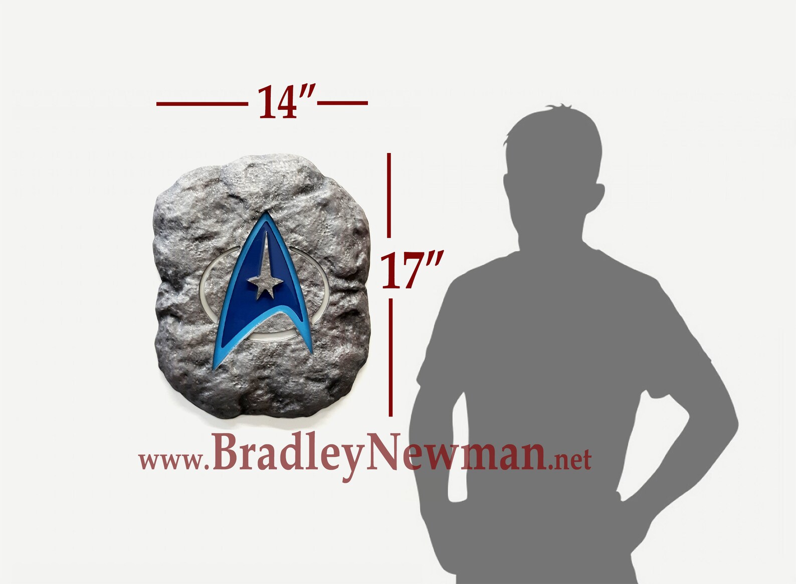 Star Trek Inspired Star Fleet Symbol Hanging Wall Stone is Fan Made ...