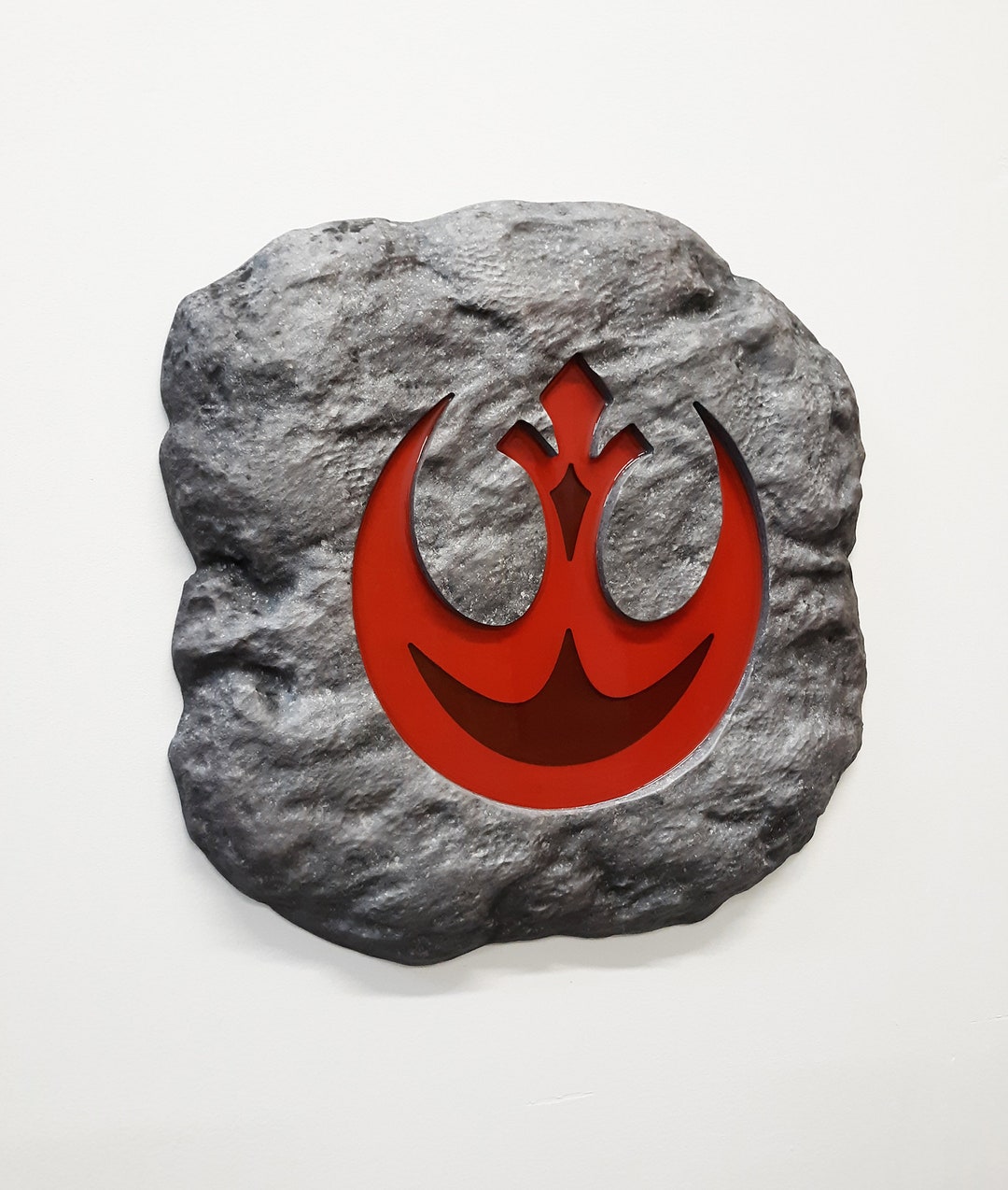 Star Wars Inspired Rebel Symbol Hanging Wall Stone is Fan - Etsy