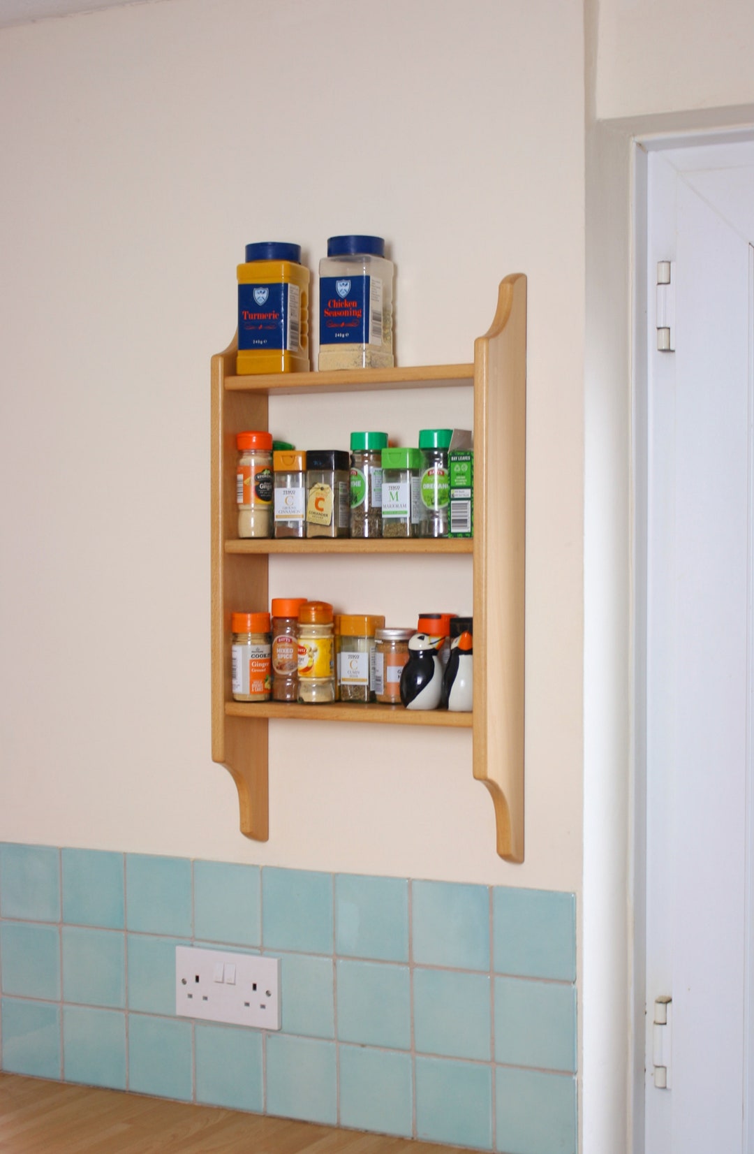 Solid Beech Spice Rack, Kitchen Furniture - Etsy