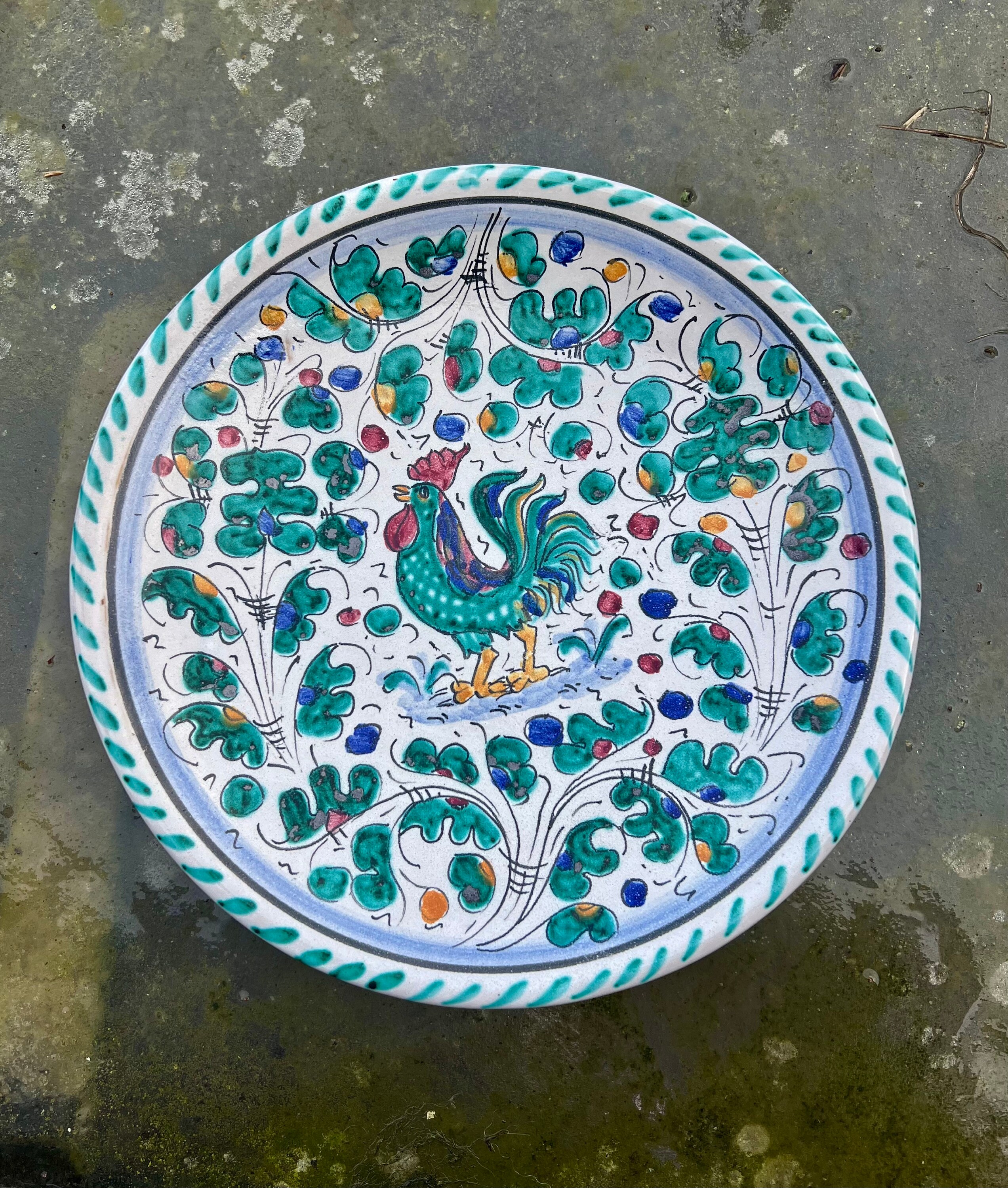 Deruta Rooster Ceramic Plate Wall Plate Beautiful Vintage - Etsy