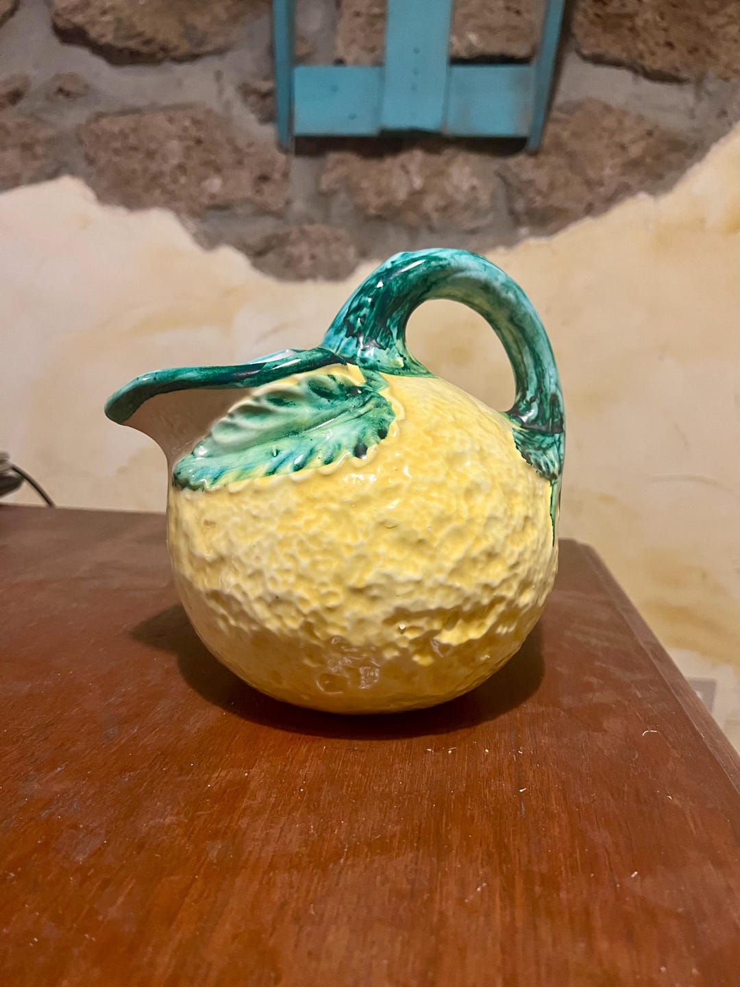 Lemon Shaped Ceramic Pitcher Vintage Lemon Shaped Pitcher - Etsy