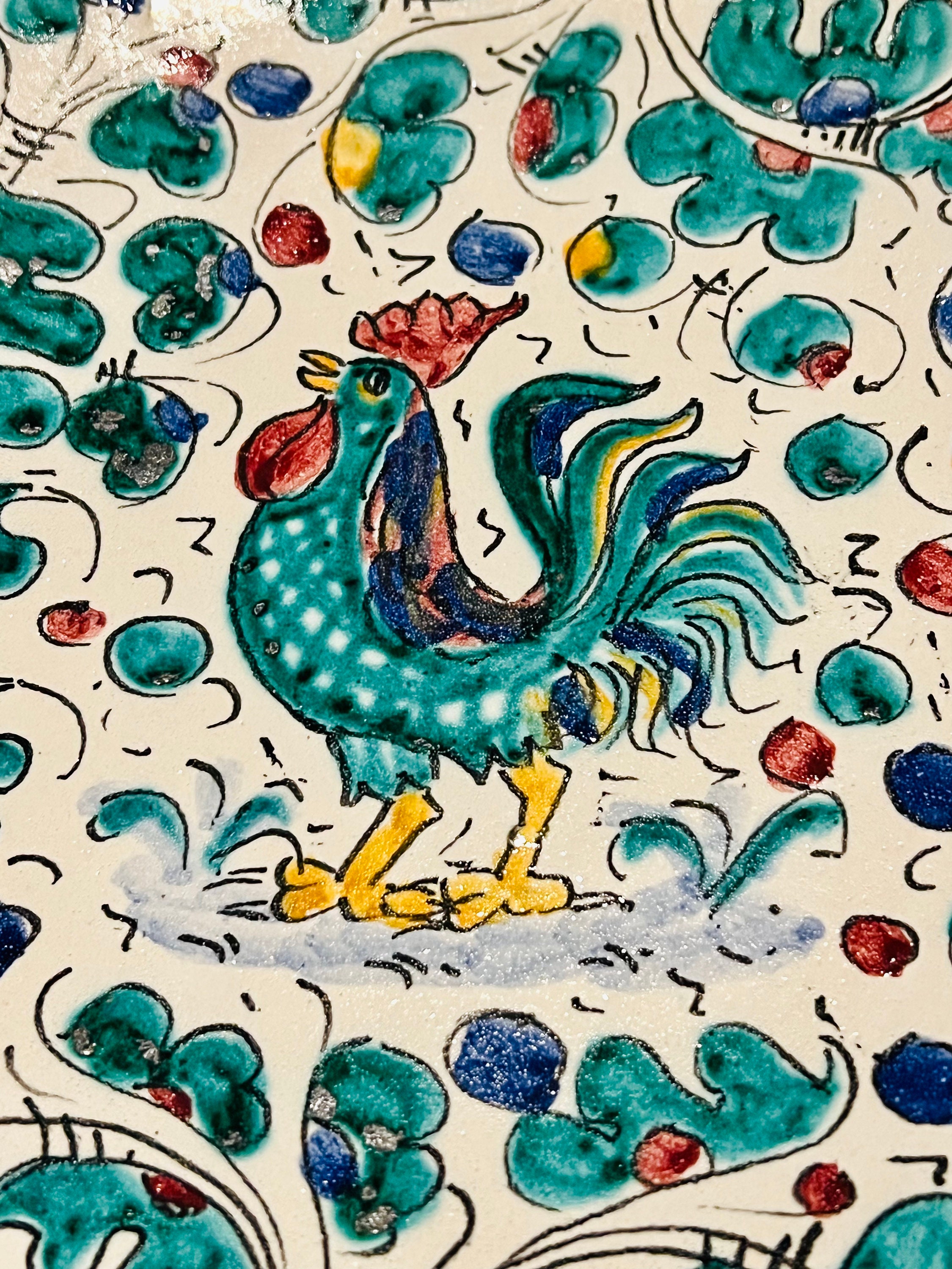 Deruta Rooster Ceramic Plate Wall Plate Beautiful Vintage - Etsy