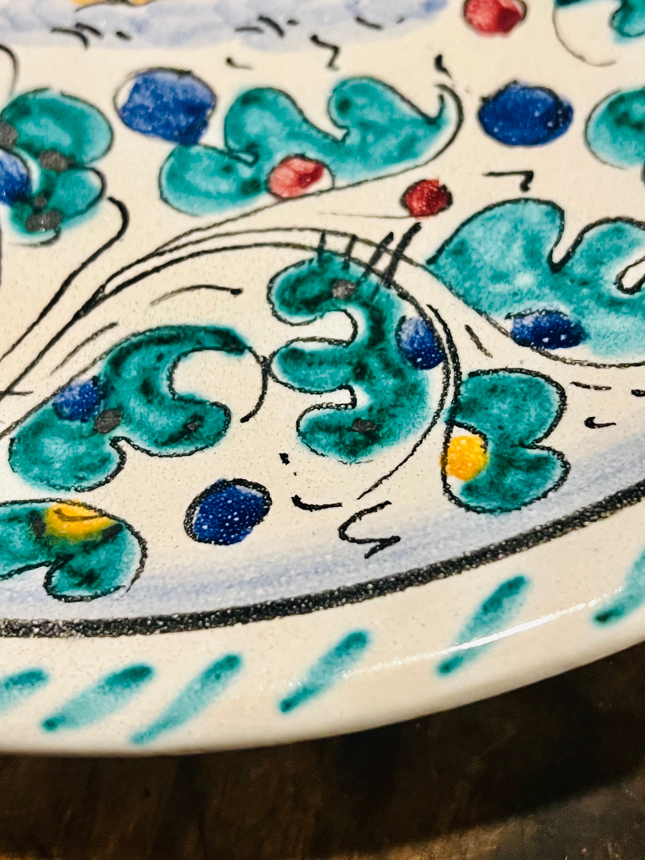 Deruta Rooster Ceramic Plate Wall Plate Beautiful Vintage - Etsy