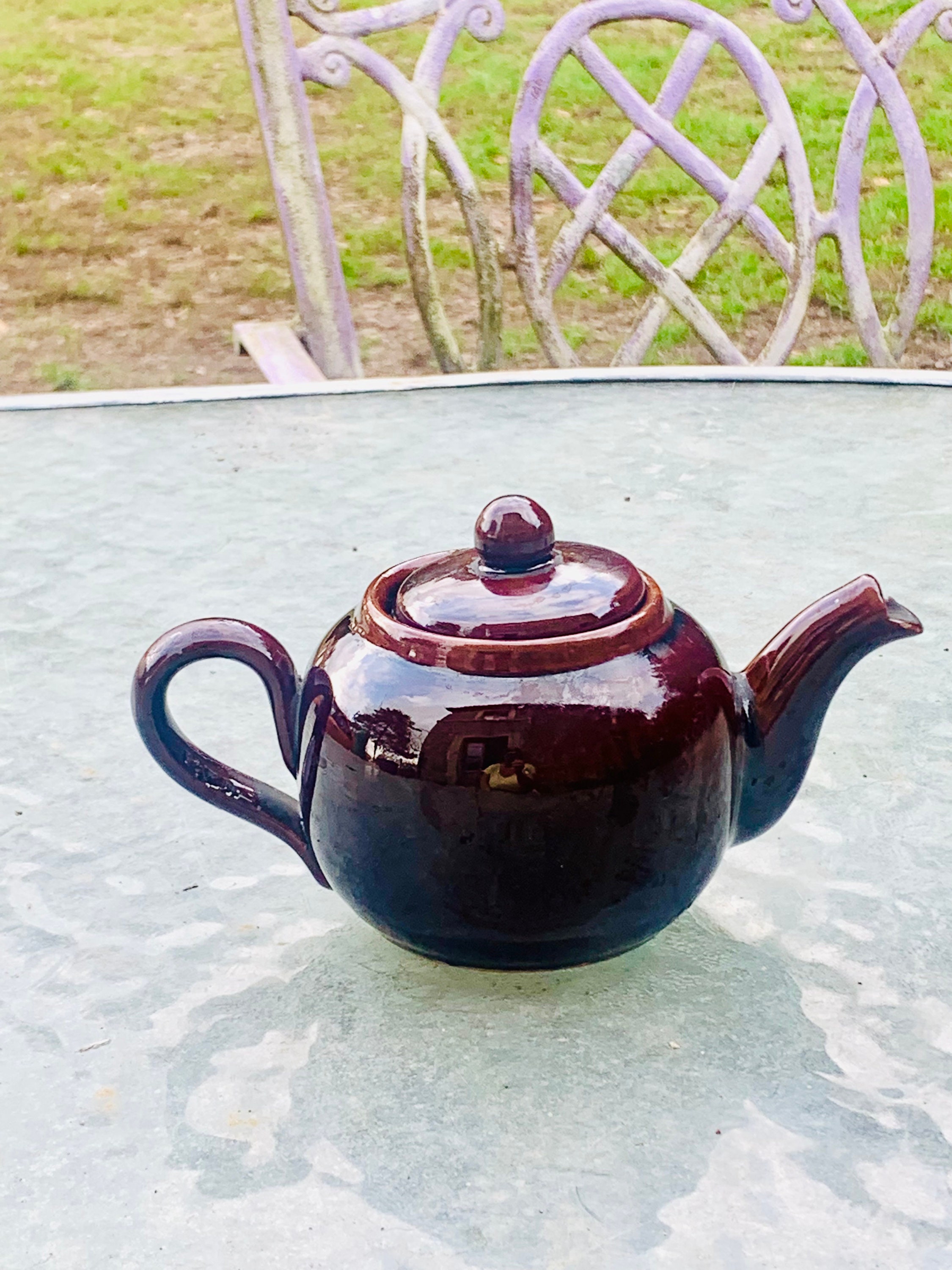 Terracotta Teapot Beautiful Antique Teapot in Brown Glazed Terracotta ...