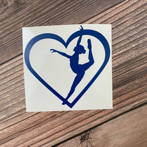 Dance Decal - Dancer Decal - Dance Heart Decal - Vinyl Decal - Car ...