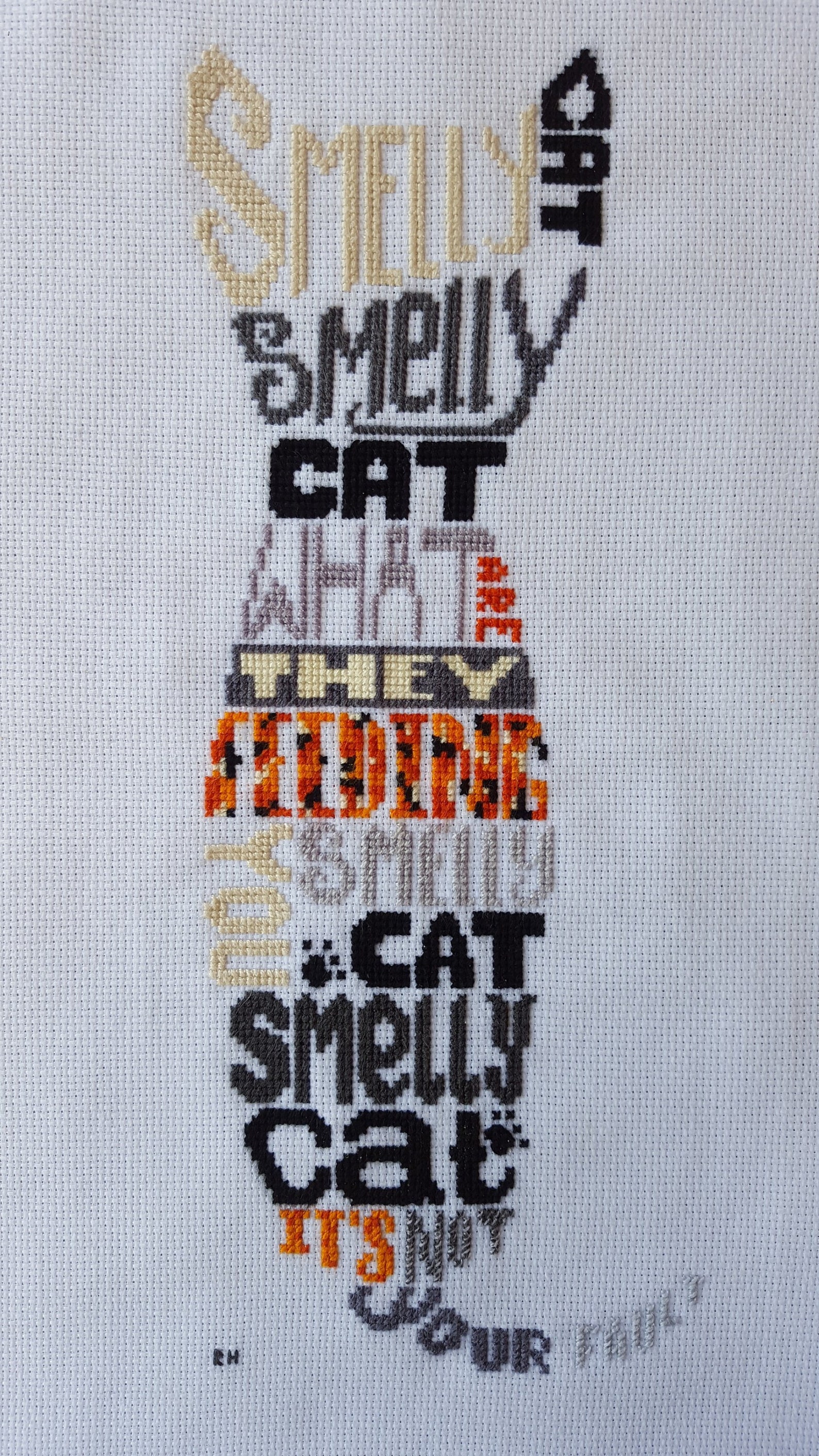 Smelly Cat Cross Stitch Pattern - Etsy