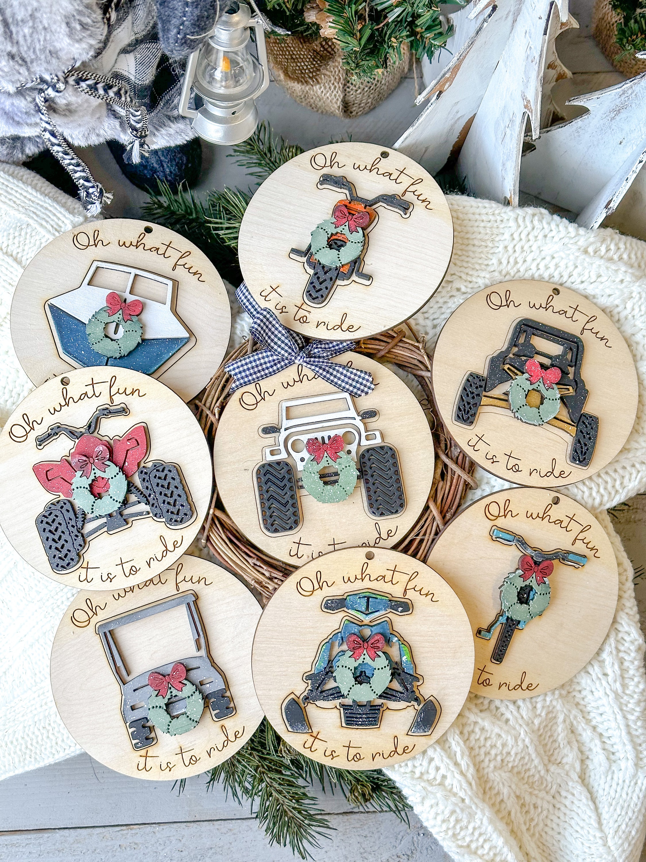 Christmas ATV Ornaments, Christmas Tree Ornaments, Motorcycle ...