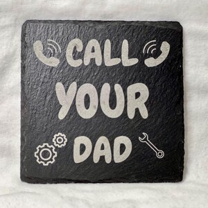 Call Mom/dad Slate Coaster: College Student Reminder - Etsy