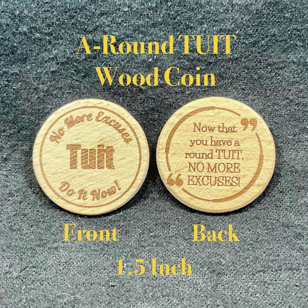 A-round TUIT Wood Coins - Etsy