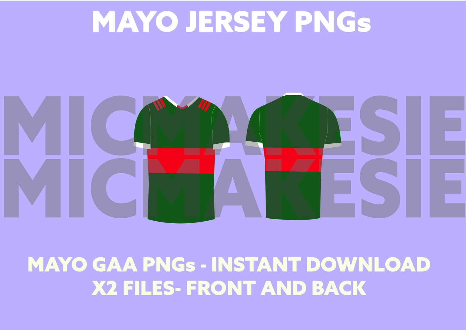 Mayo Jersey Png GAA County Shirt Instant Download PNG - Etsy