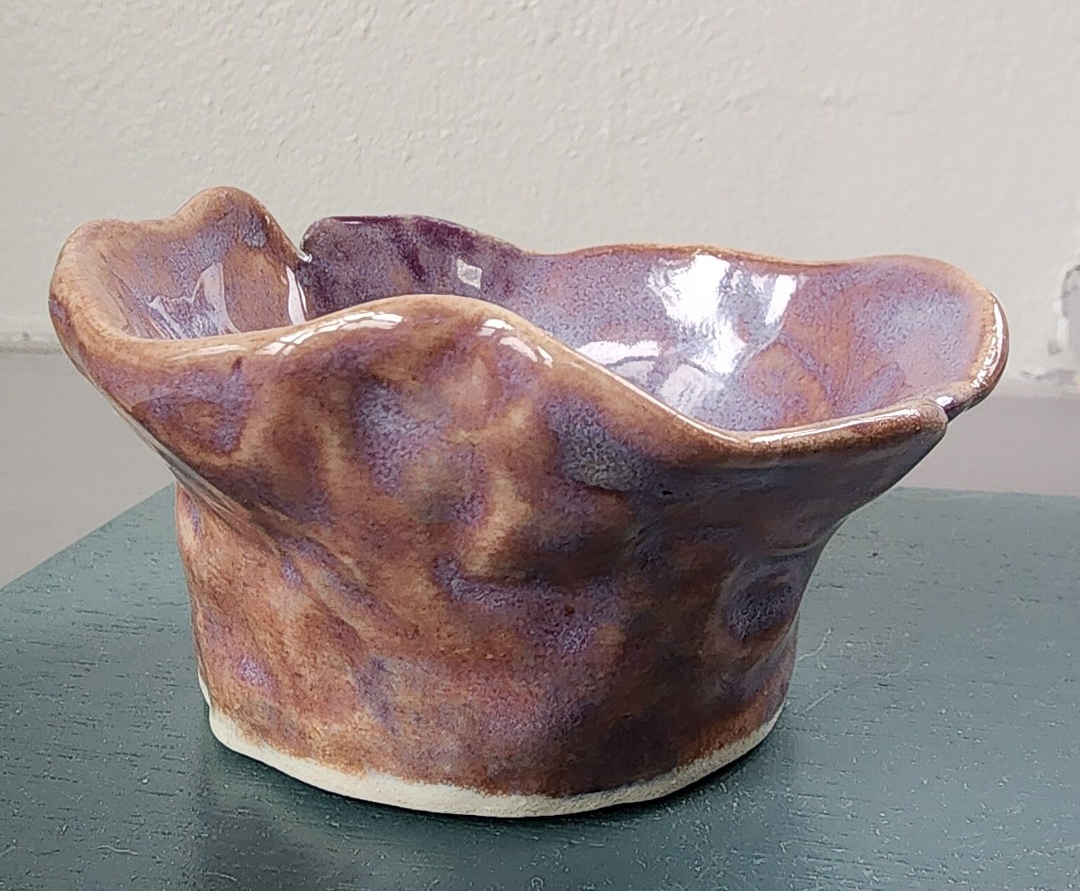 Purple Poppy - Hand Built Pinch Pot With Gloss, Lavender Mist, and ...