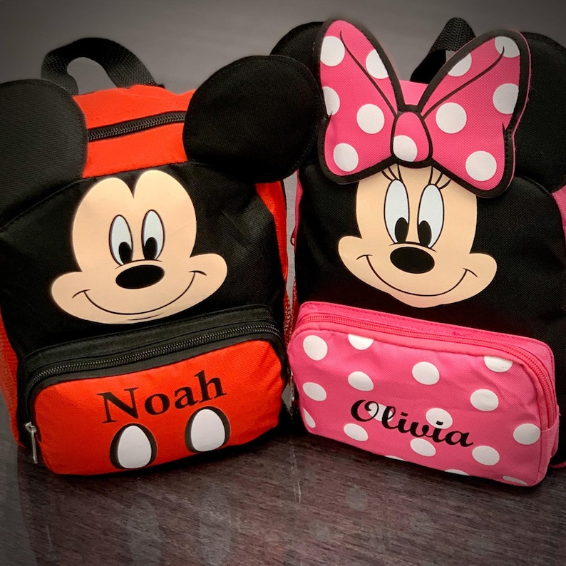 Personalized Disney Mickey Mouse Big Face Backpack With 3D - Etsy