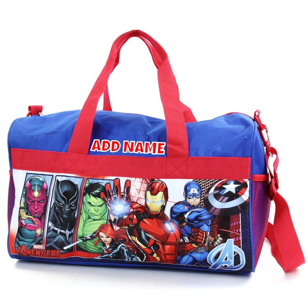 Personalized Kids Character Travel Duffel Bag - Avengers - Etsy