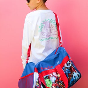 Personalized Kids Character Travel Duffel Bag - Avengers - Etsy