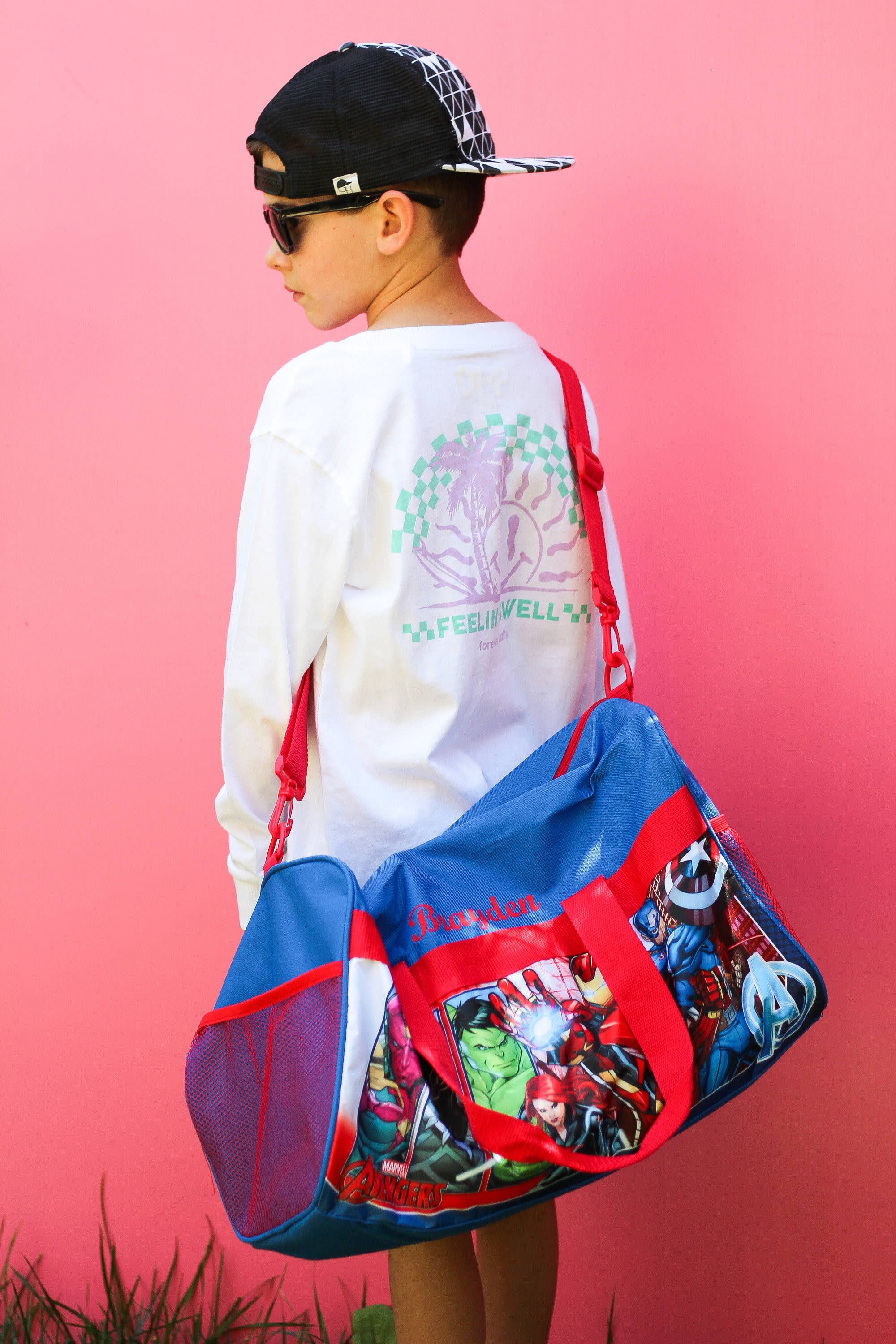 Personalized Kids Character Travel Duffel Bag - Avengers - Etsy