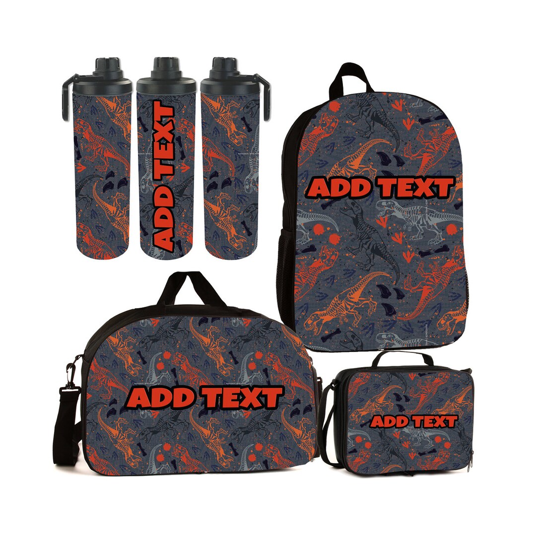 Personalized Dinosaurs Bone Backpacks, Lunch Bags, Duffel Bags, or ...