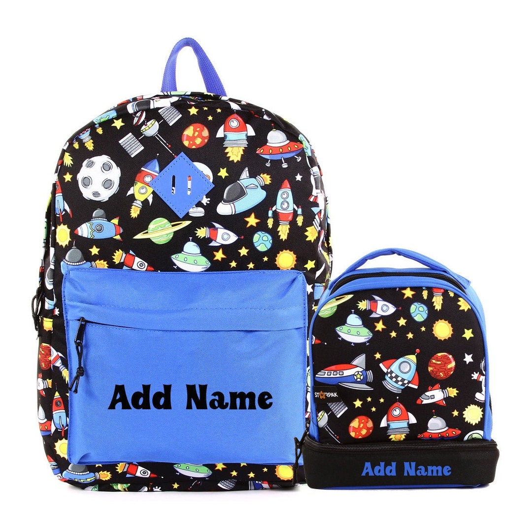 Personalized School Backpack or Lunch Bag - Space - Etsy