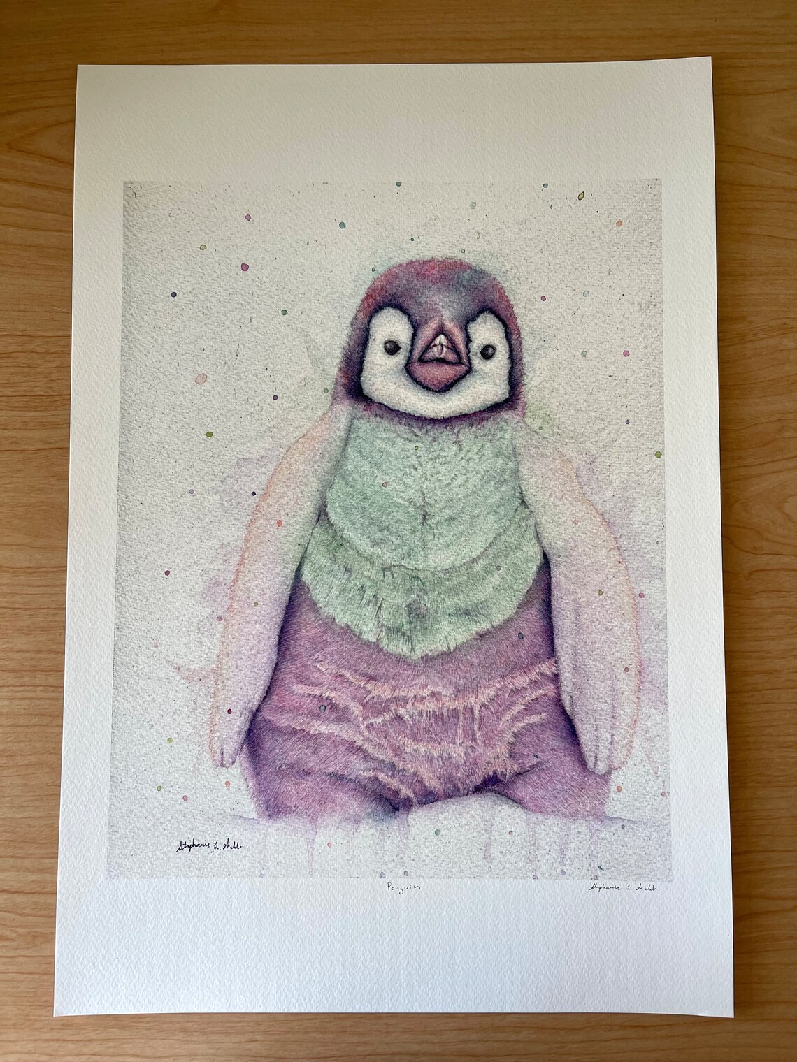 Watercolor Penguin Print - Etsy