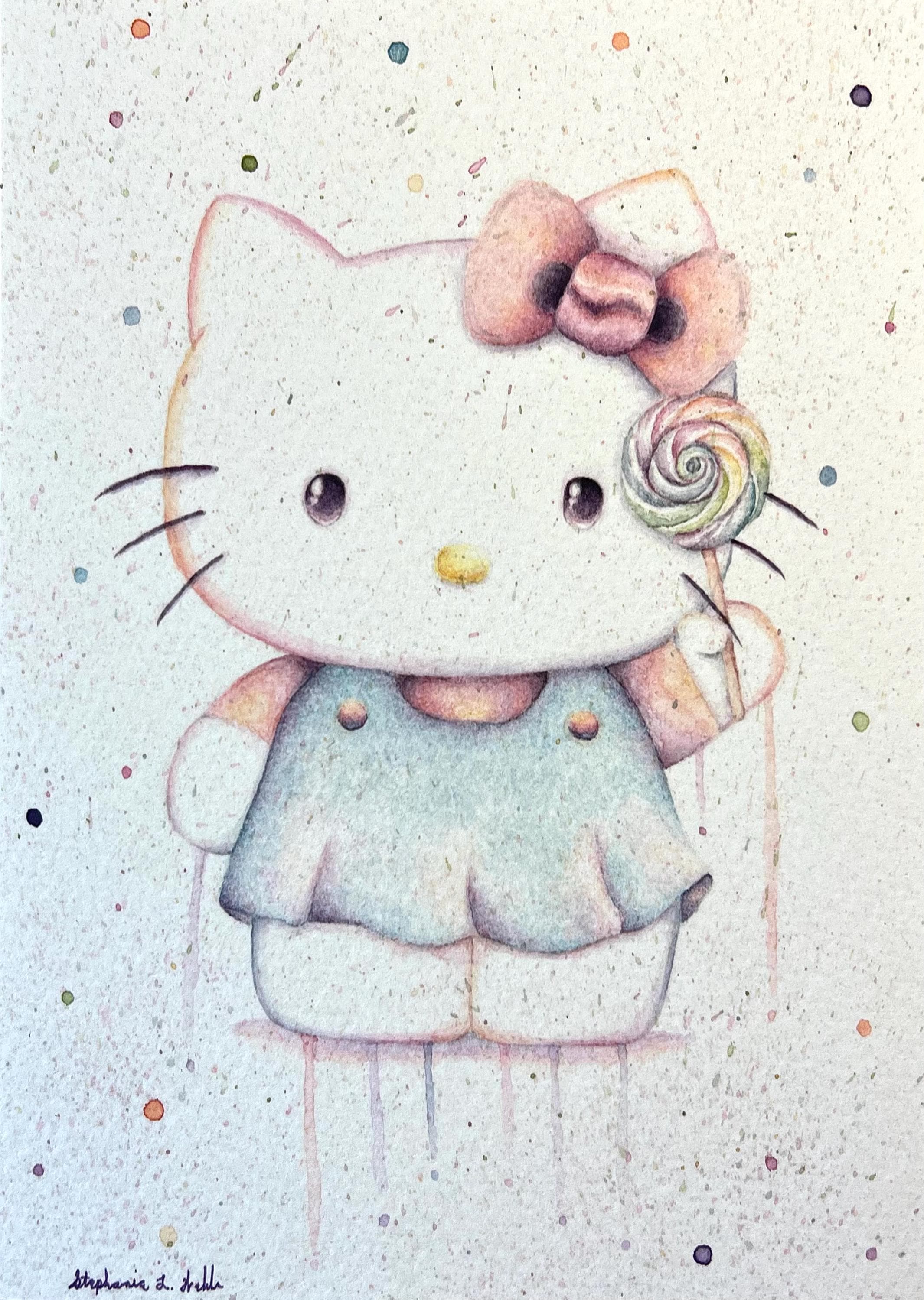 Hello Kitty Watercolor Giclee Print - Etsy