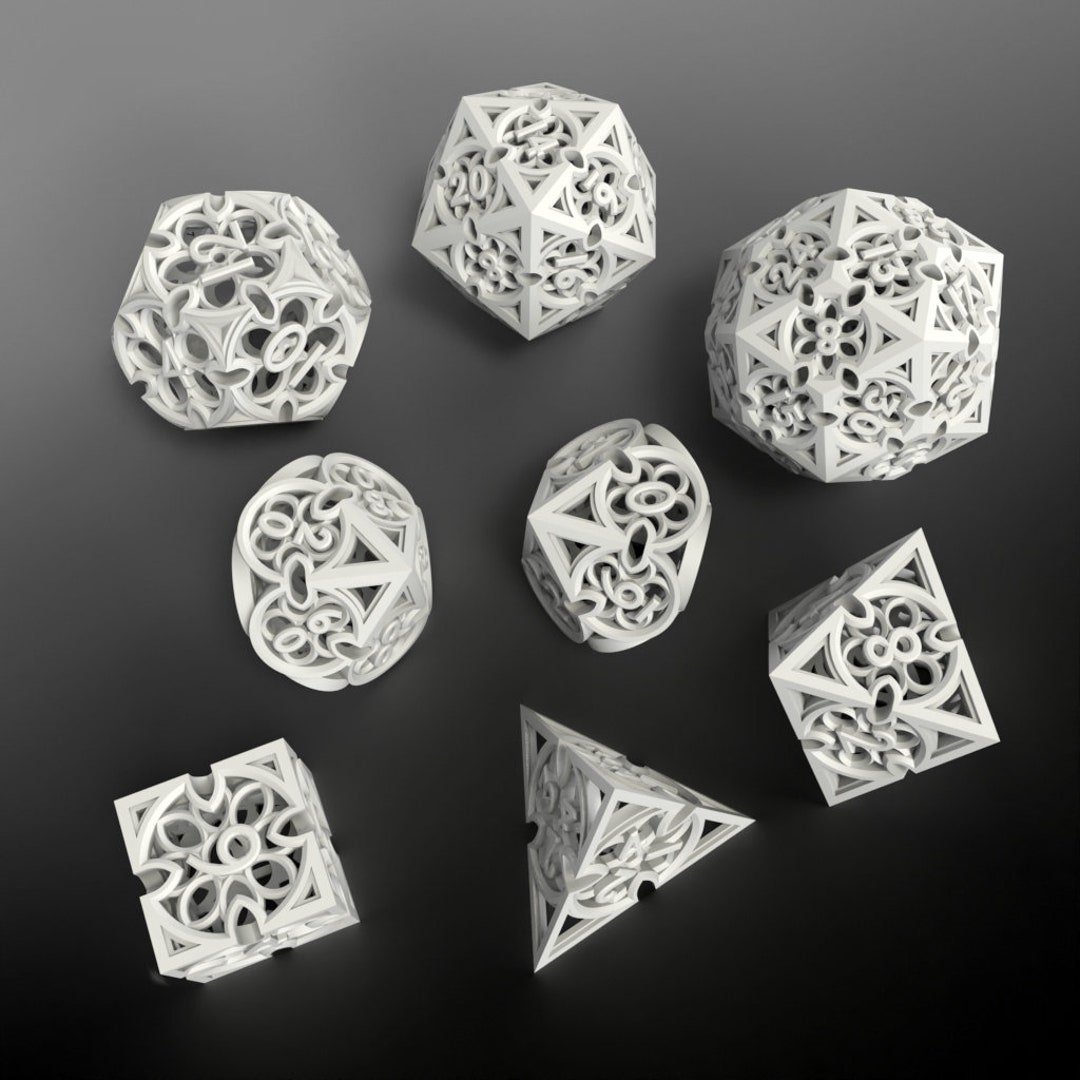 Gothic Rosette Dice .STL Print Files - Etsy