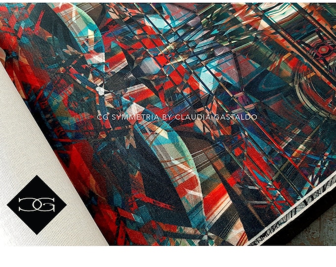 New Modern Tetris Geometric Pattern Upholstery Curtain Furnishing ...