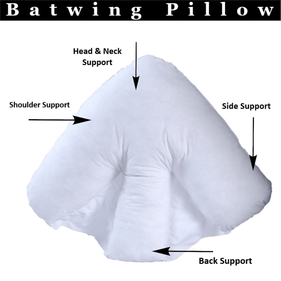 Orthopaedic Batwing Pillow Back Neck Shoulder Pain Support Hollowfiber ...