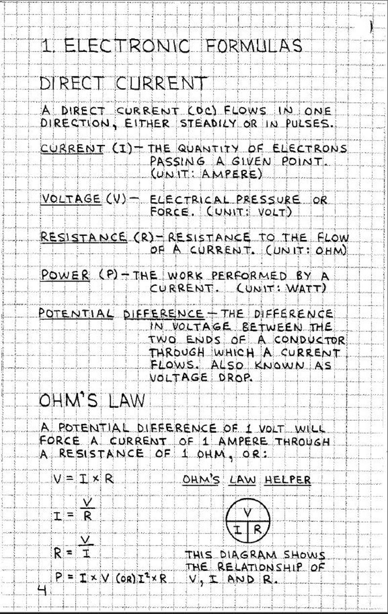Engineer’s Mini-notebook: Formulas, Tables, and Basic Circuits (PDF ...