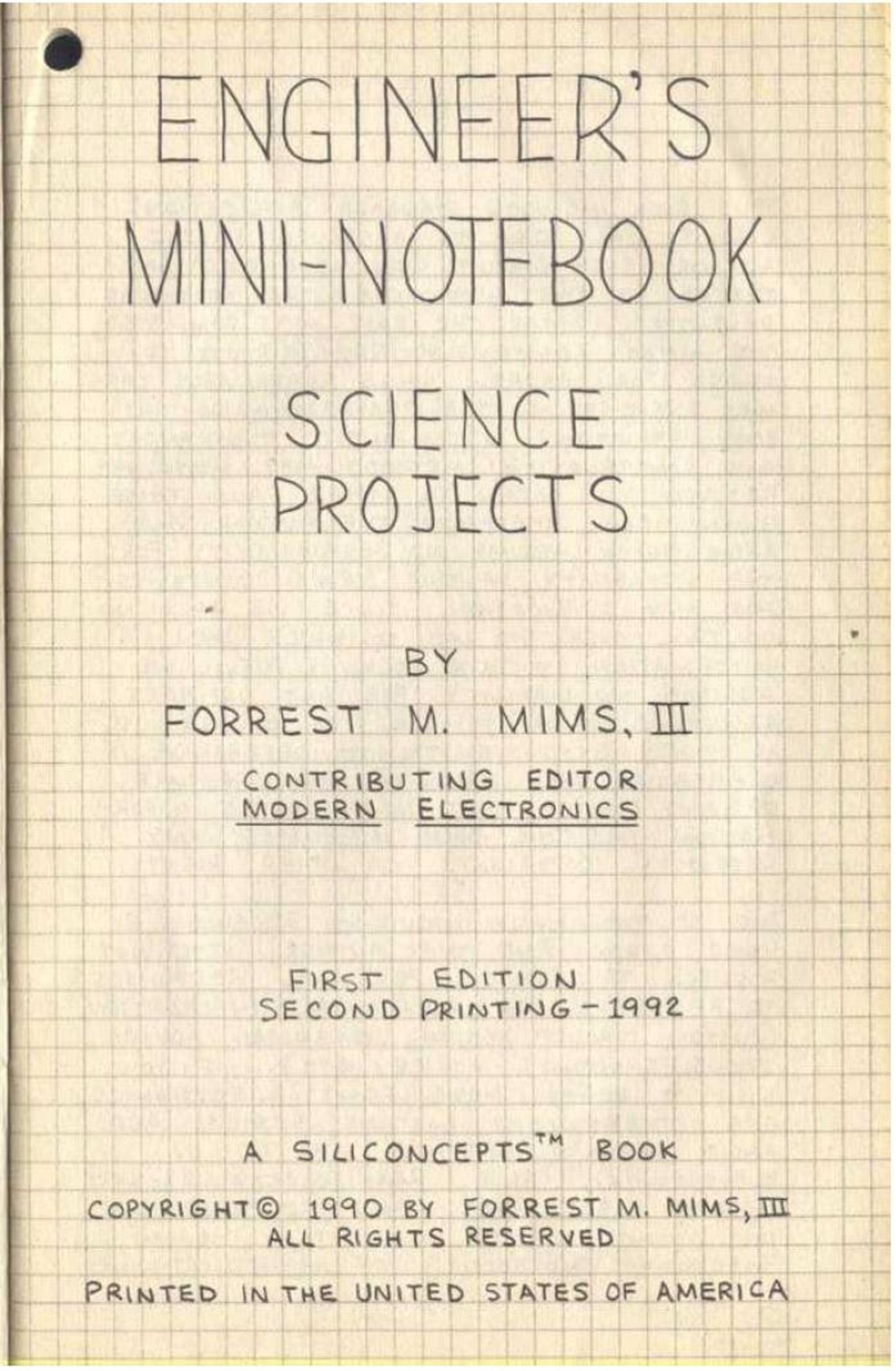 Engineer’s Mini-notebook: Science Projects (PDF) - Forrest M. Mims III - Etsy
