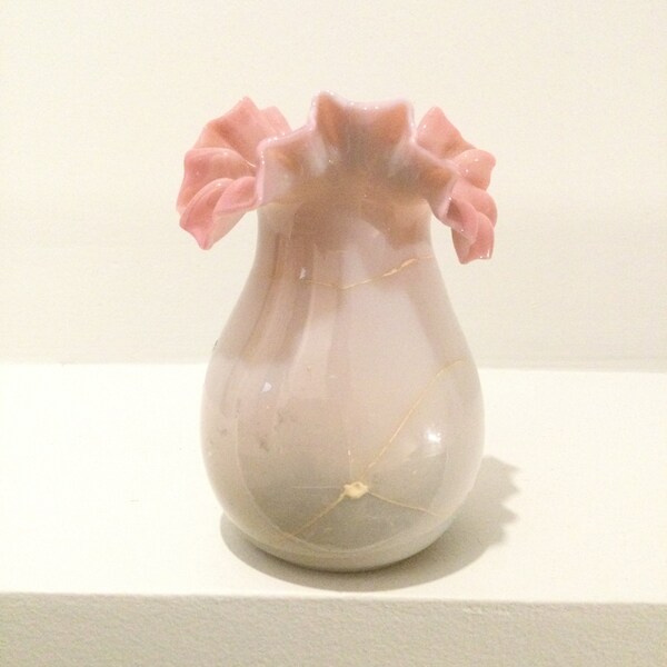 Ruffled Glass Vase - Etsy