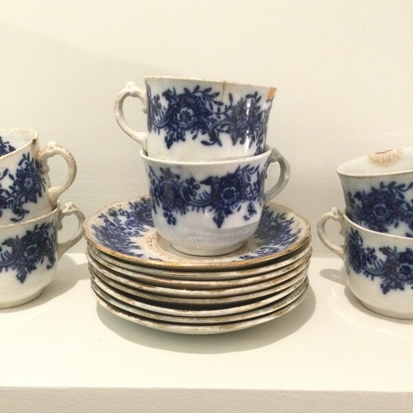 Flow Blue Tea Cup - Etsy