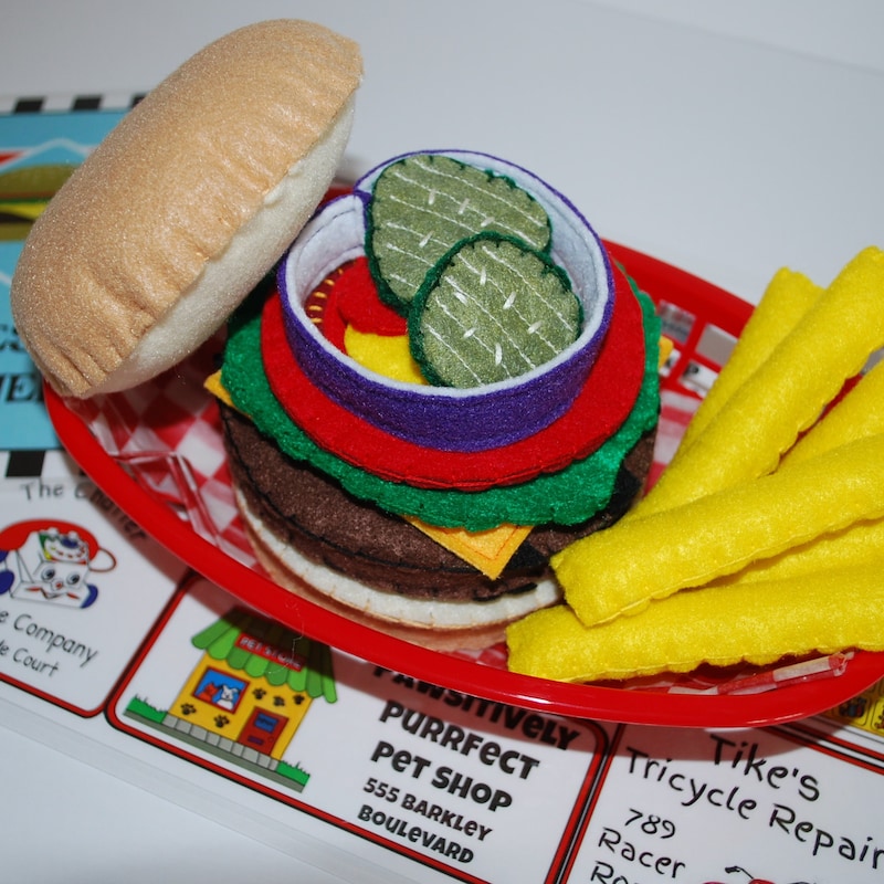 Felt Hamburger - Etsy