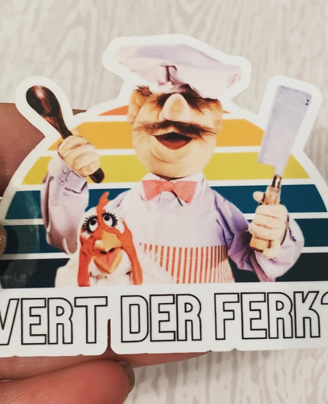 Vert Der Ferk Tumbler Sticker Weatherproof Laptop Water Bottle Planner ...