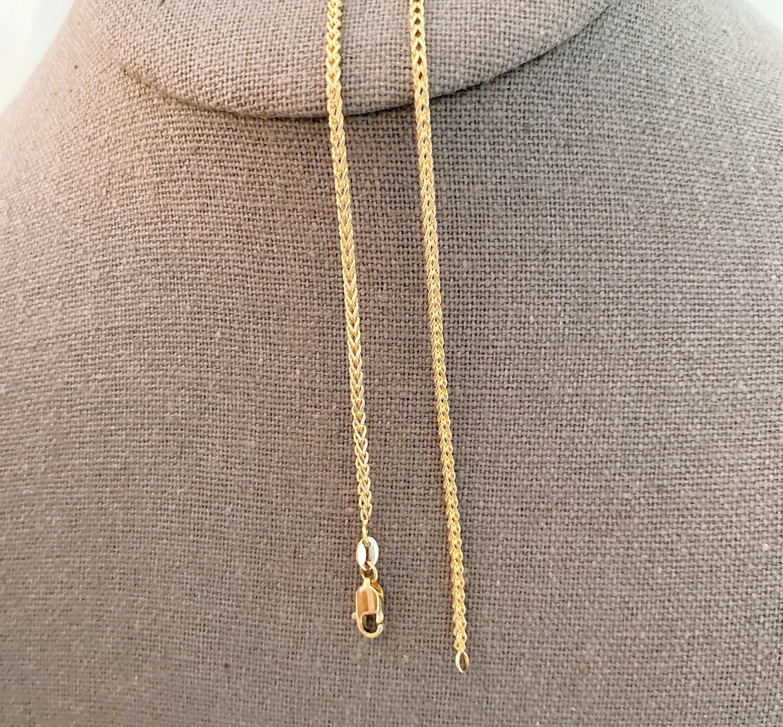 1.7mm 14K Yellow Gold Flat Square Franco Chain Necklace - Etsy